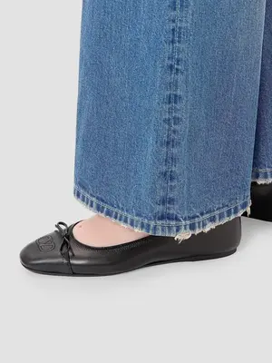 Valentino Garavani Vlogo Signature In Nappa 05mm Ballerinas - Black