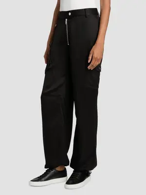 GANNI Washed Satin Cargo Pants