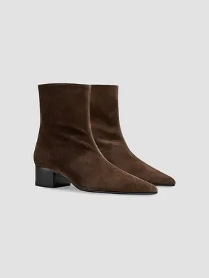 Khaite Andee 40mm Suede Ankle Boots