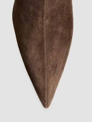 Khaite Andee 40mm Suede Ankle Boots