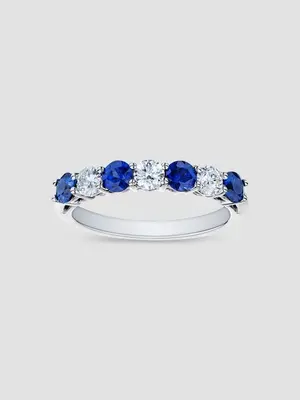 DIAMONDS AT SAKS FIFTH AVENUE Blue Sapphire & 0.45 Tcw Diamond Ring - Platinum