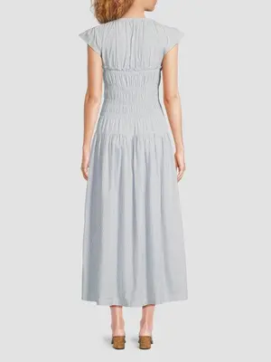Ciao Lucia Lauretta Smocked Cotton Midi-dress