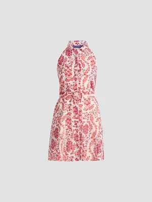 RO'S GARDEN Regina Floral Cotton Minidress