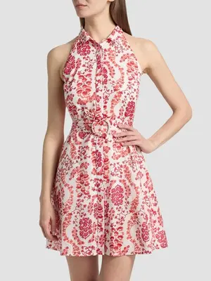 RO'S GARDEN Regina Floral Cotton Minidress