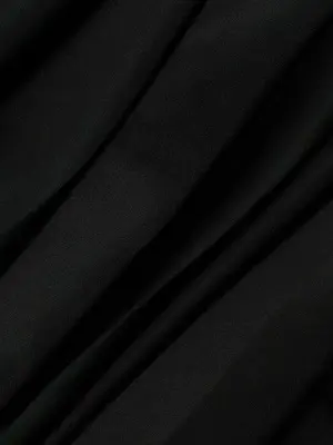 GANNI Stretch-satin Cowlneck Midi-dress