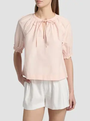 Ciao Lucia Esti Tieneck Cotton Poplin Top