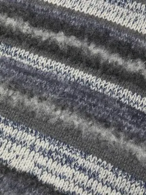 THE ELDER STATESMAN Boucle Mix Stripe Sweater Vest