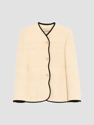 Valentino Garavani Jacket In Silk Linen Canvas