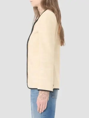 Valentino Garavani Jacket In Silk Linen Canvas