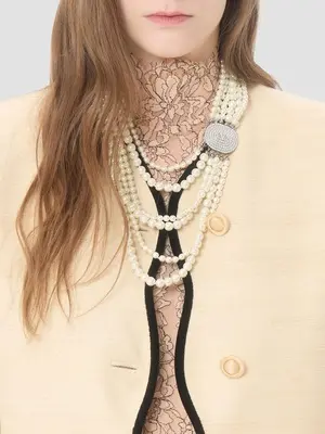 Valentino Garavani Jacket In Silk Linen Canvas
