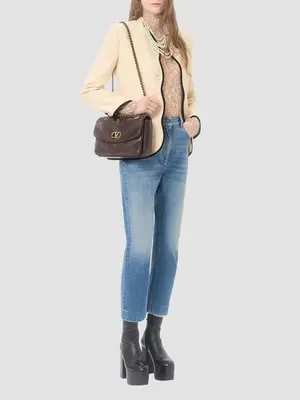 Valentino Garavani Jacket In Silk Linen Canvas