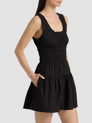 Ciao Lucia Kala Smocked Cotton Minidress