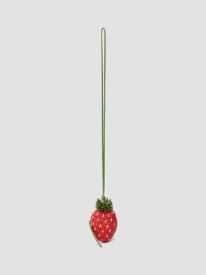 Loewe X Paula's Ibiza Strawberry Raffia Coin Purse