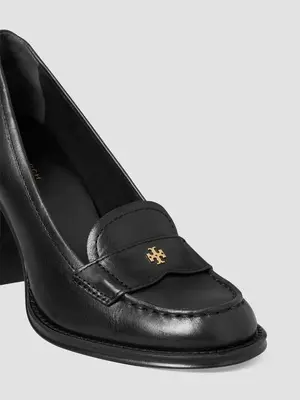 Tory Burch 85mm Leather Loafer Pumps - Black