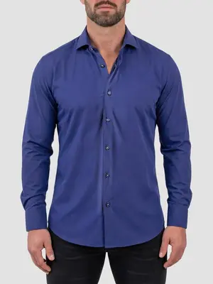 MACEOO Eins Stretch Shirt - Blue