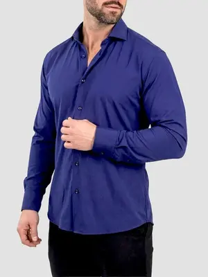 MACEOO Eins Stretch Shirt - Blue