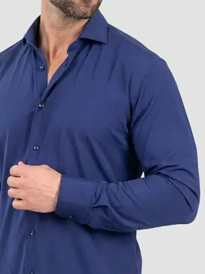 MACEOO Eins Stretch Shirt - Blue