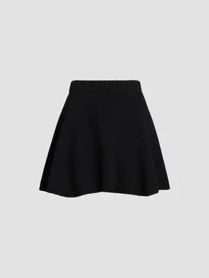 GANNI Wool-blend Knit Miniskirt - Phantom