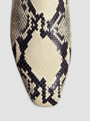 Khaite Colt Snake-print Leather Ankle Boots