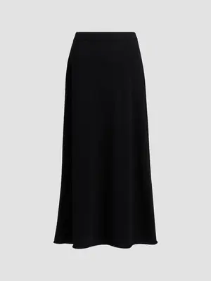 THE ELDER STATESMAN Jersey-knit Cashmere Maxi Skirt - Black
