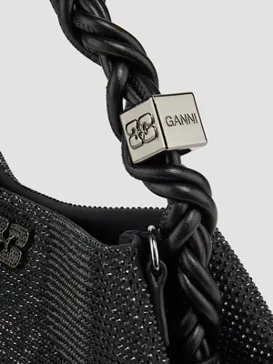 GANNI Mini Bou Strass-embellished Top Handle Bag