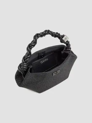 GANNI Mini Bou Strass-embellished Top Handle Bag