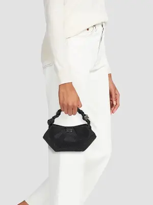 GANNI Mini Bou Strass-embellished Top Handle Bag