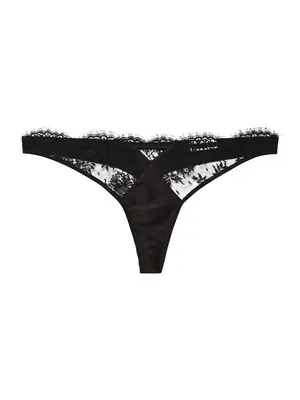 FLEUR DU MAL Frankie Lace Thong - Black
