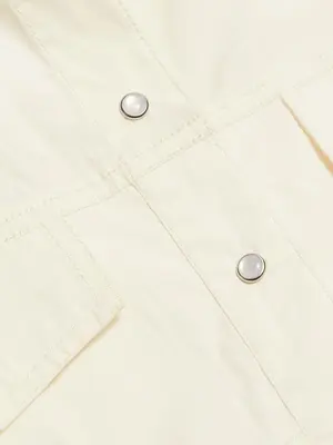 GANNI Washed Stretch-cotton Corset Shirt