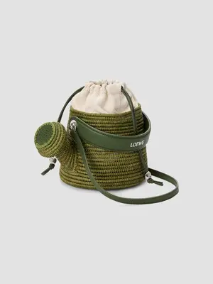 Loewe X Paula's Ibiza Watering Can Raffia Bucket Bag