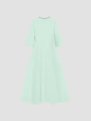 Valentino Garavani Crepe Couture Embroidered Mini Dress