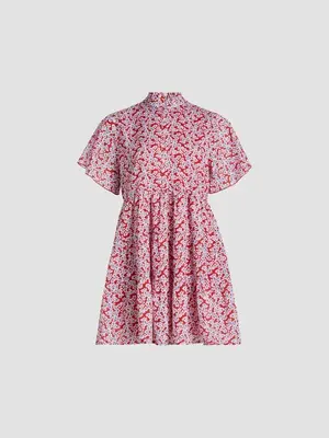 RO'S GARDEN Vibeka Floral Cotton Minidress
