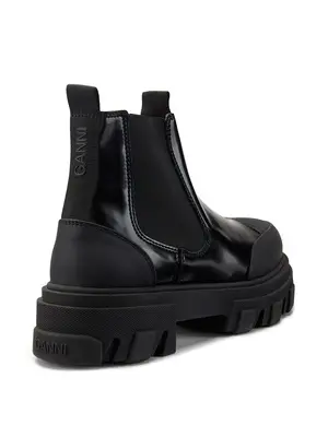 GANNI Cleated Cap-toe Ankle Boots