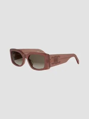 Celine Maxi Triomphe 53mm Rectangular Sunglasses - Lightbrown Gradient Brown