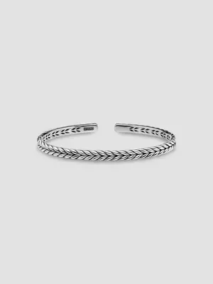 David Yurman Chevron Flex Bracelet In Sterling 5.2mm