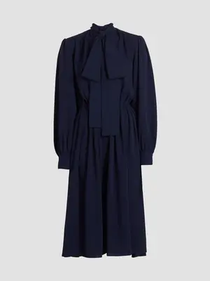 Ronny Kobo Outlander X Adair Tieneck Midi-dress - Navy