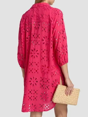 Johnny Was Eyelet Button-front Shirtdress