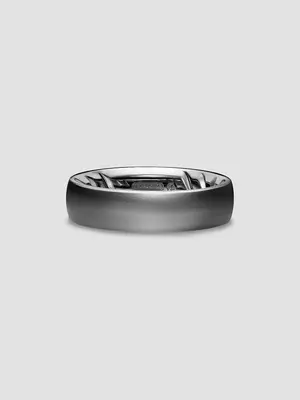 David Yurman Streamline Band Ring In Anthracite Titanium, 6.2mm - Silver