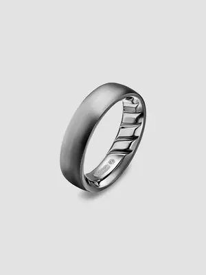 David Yurman Streamline Band Ring In Anthracite Titanium, 6.2mm