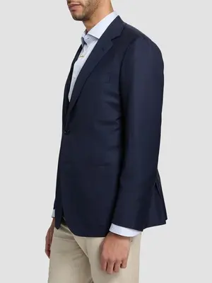 SARTORIO NAPOLI Wool Patch-pocket Single-breasted Blazer