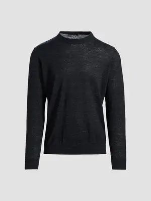SAKS FIFTH AVENUE Linen-blend Sweater - Black