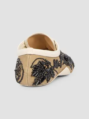 Dries Van Noten Beaded Cotton Canvas Low-top Sneakers