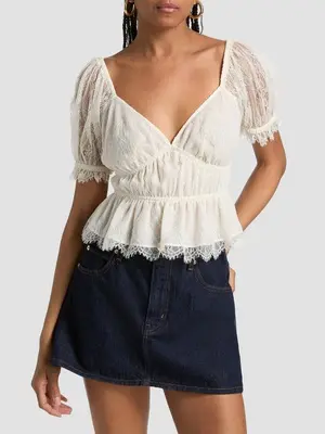 Cami Nyc Henrietta Lace Crop Top