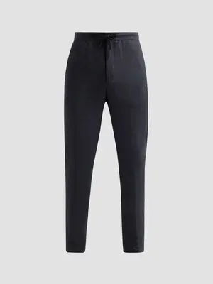 SAKS FIFTH AVENUE Collection Drawstring Linen-blend Pants - Black