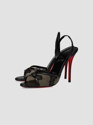 CHRISTIAN LOUBOUTIN Miss Z Lace And Mesh Sling Sandals