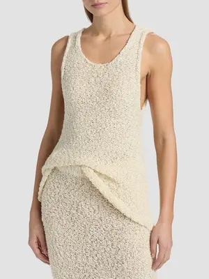 THE ELDER STATESMAN Ella Bouclé Knit Tank
