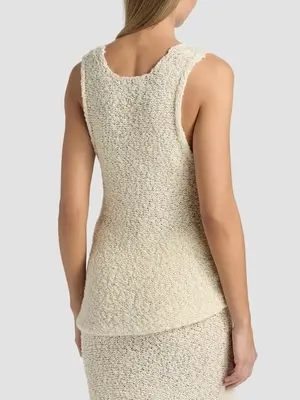 THE ELDER STATESMAN Ella Bouclé Knit Tank