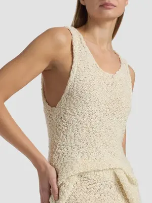THE ELDER STATESMAN Ella Bouclé Knit Tank