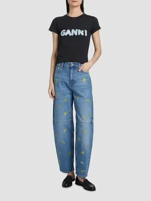 GANNI Basic Cotton Jersey Logo Baby T-shirt