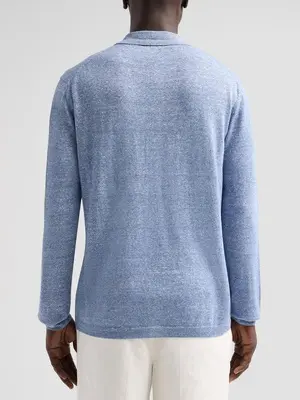 SAKS FIFTH AVENUE Linen-cotton Shirt-style Cardigan